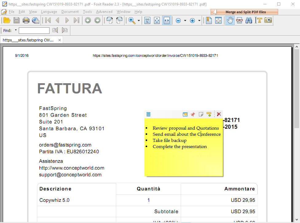 Attaching sticky notes to PDF documents – Conceptworld's Blog