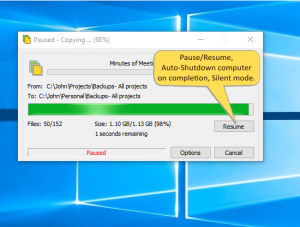 Pause & resume file copy operation in Windows using an Xcopy alternative replacement tool ...