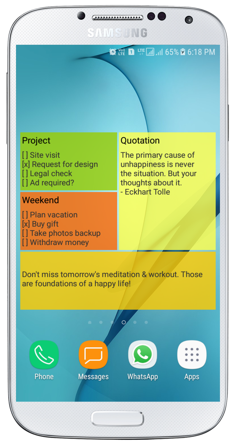 Sticky Notes On Phones Home Screen Now Possible With Notezilla Conceptworlds Blog