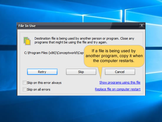Continue File Copying Even If Error Occurs In Windows Using A Robocopy Alternative Replacement