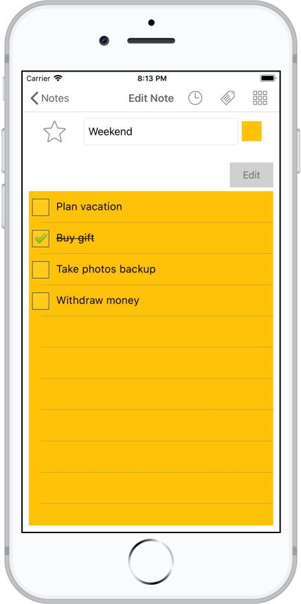 iPhone/iPad app: Checklist sticky notes on your phone with Notezilla ...
