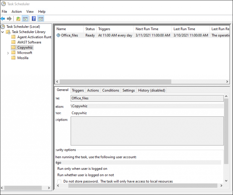 Run Copywhiz program without logging into the Windows PC – Conceptworld's Blog