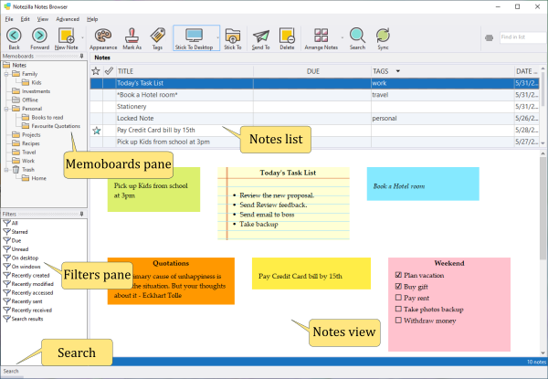 Move Multiple Sticky Notes At Once On Windows Desktop In Notezilla 