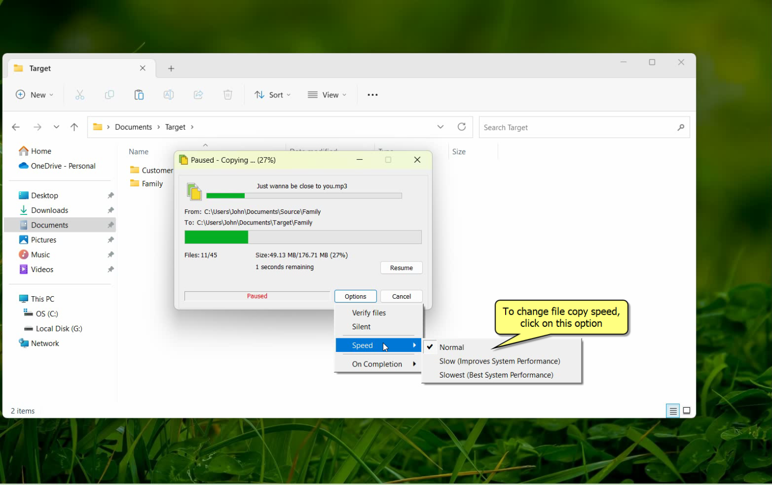 Adjust file copying speed to improve system performance – Conceptworld ...