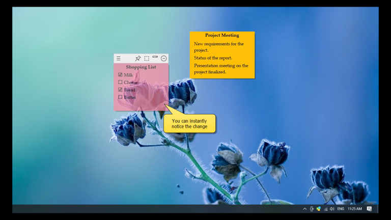 Creating fully/partially transparent sticky notes in Windows, using ...