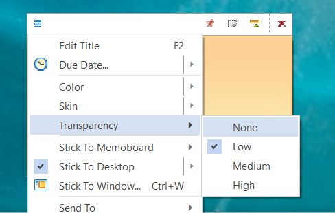 How to make a desktop sticky note transparent in Windows - Conceptworld ...