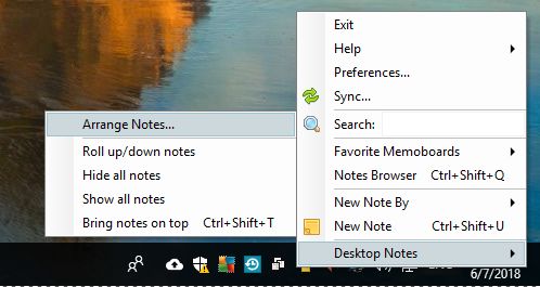 Automatically arrange sticky notes on desktop - Conceptworld Support